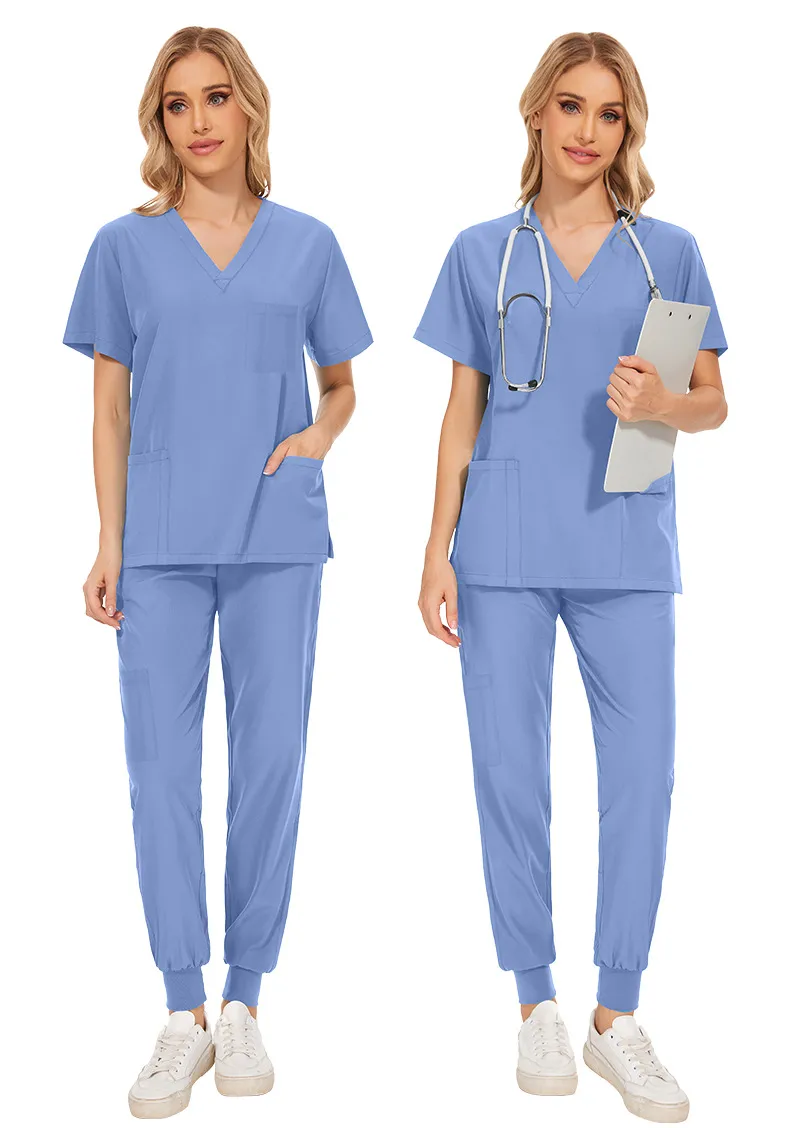 Unisex Short Sleeved Pharmacy Nurse Uniform Hospital Doctor Multicolor ...