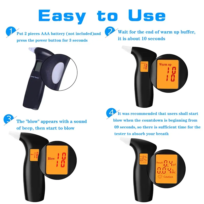 DHgate.com:Mini Pro Police Breathalyzer: Portable LCD Digital Breath ...