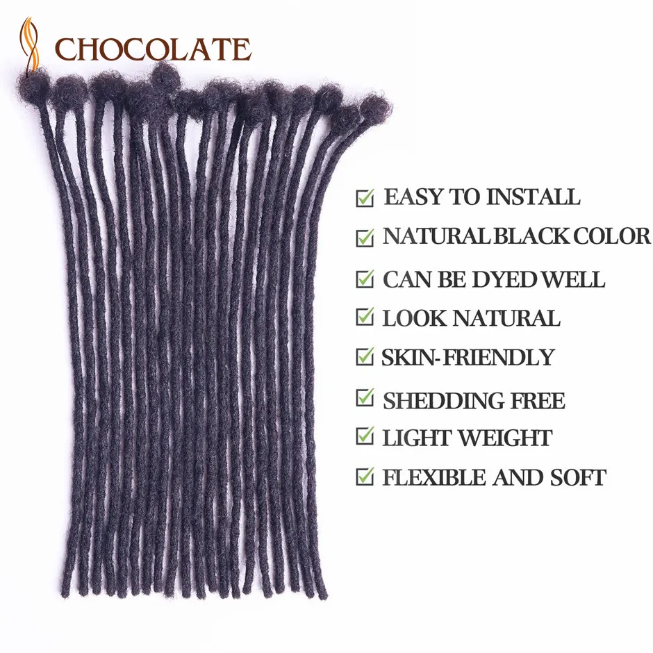 DHgate.com:0.4cm Locs Extensions - 100% Handmade Real Human Hair ...