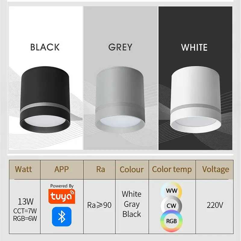 DHgate.com:Tuya Smart Dimmable Downlight: 13W 220V Indoor Aluminium ...