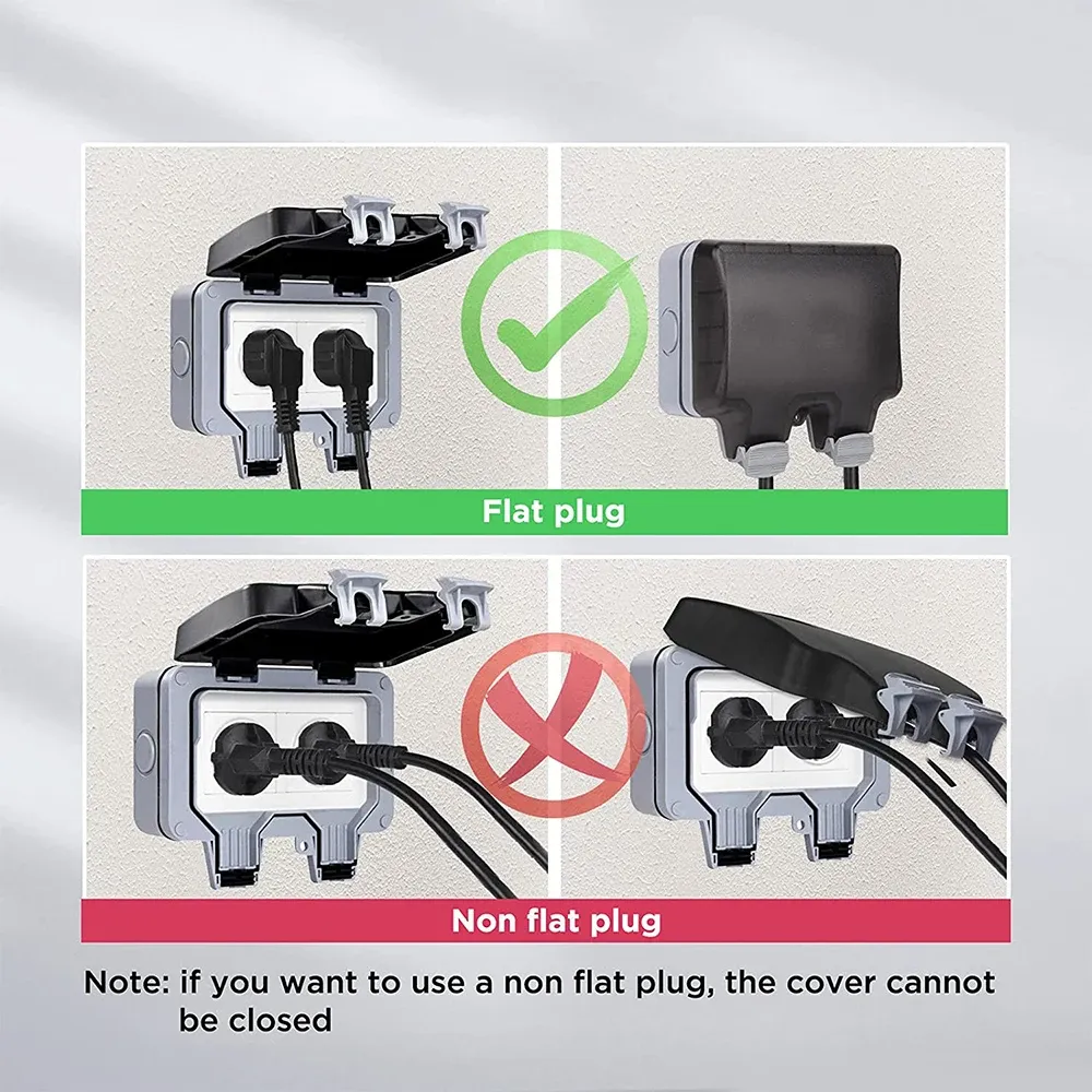 DHgate.com:IP66 Outdoor Waterproof Plug Socket, Double EU Standard 16A ...