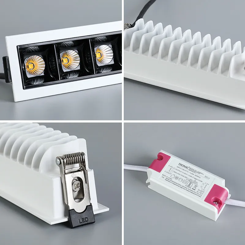 Tuya Intelligent dimming embedded anti-glare grille LED strip light ...