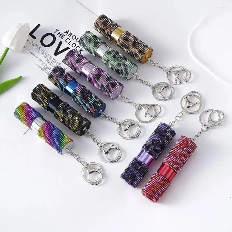 Bling Rhinestone Perfume Keychain | Refillable Glitter Spray Bottle ...