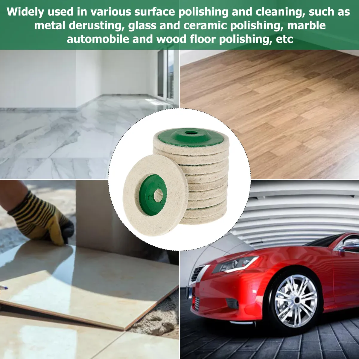 DHgate.com:"Premium Felt Polishing Discs - 10/20Pcs 100mm Wool Buffing ...