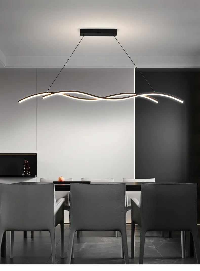 Modern Minimalist LED Pendant Light Stylish Hanging Lamp For Living ...