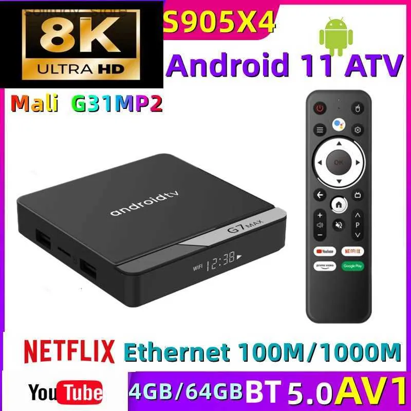 Android TV Box 8K, Max TV Box Android 11 Smart Media Player, 4GB RAM ...