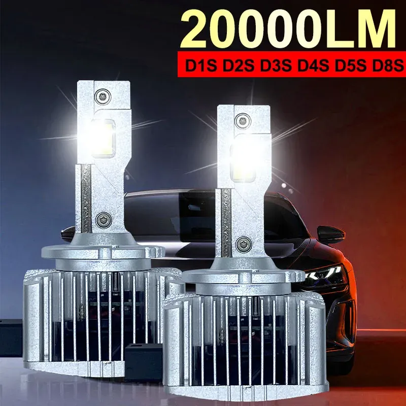 D1S D3S LED Headlights HID D2S D4S D5S D8S D1R D2R D3R Car Bulbs Turbo LED Canbus 20000LM CSP ...