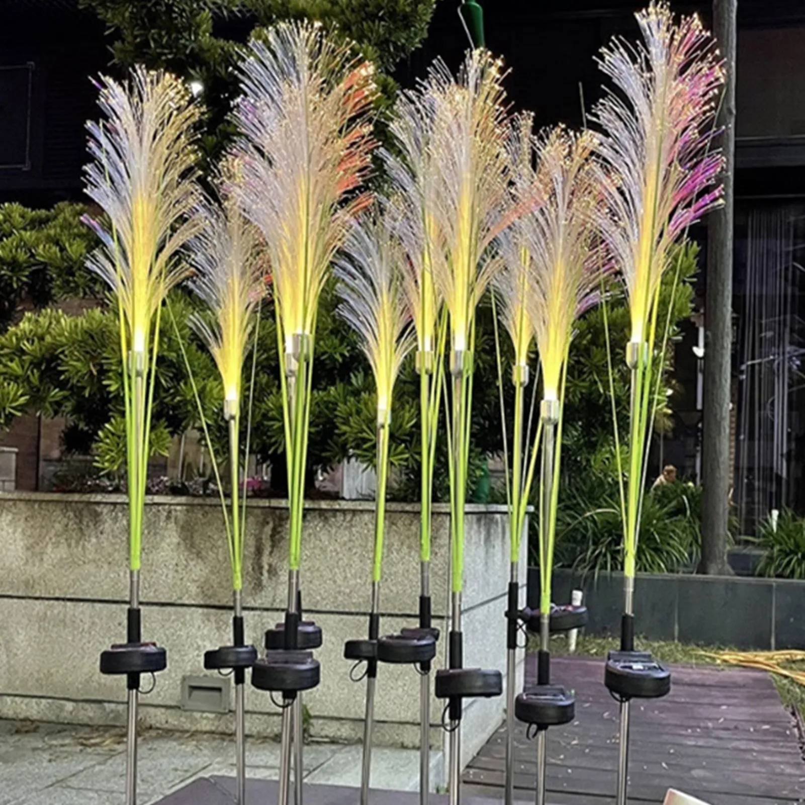 2024 Upgraded30/50/70/90 LED Solar Garden Lights Outdoor, Reed Flower ...