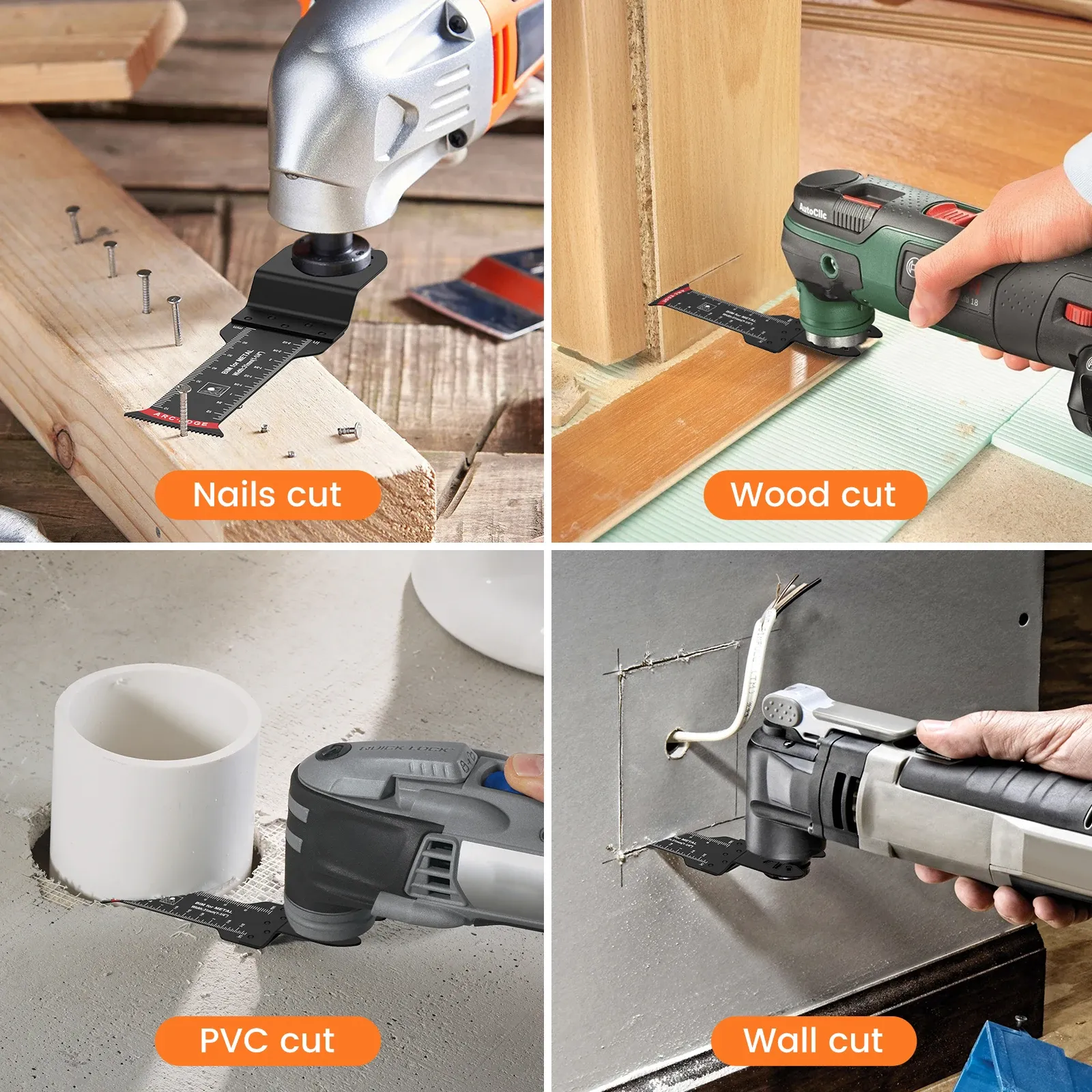 Extra-Long Oscillating Saw Blades: Sharp, Multitool Blades for Cutting ...