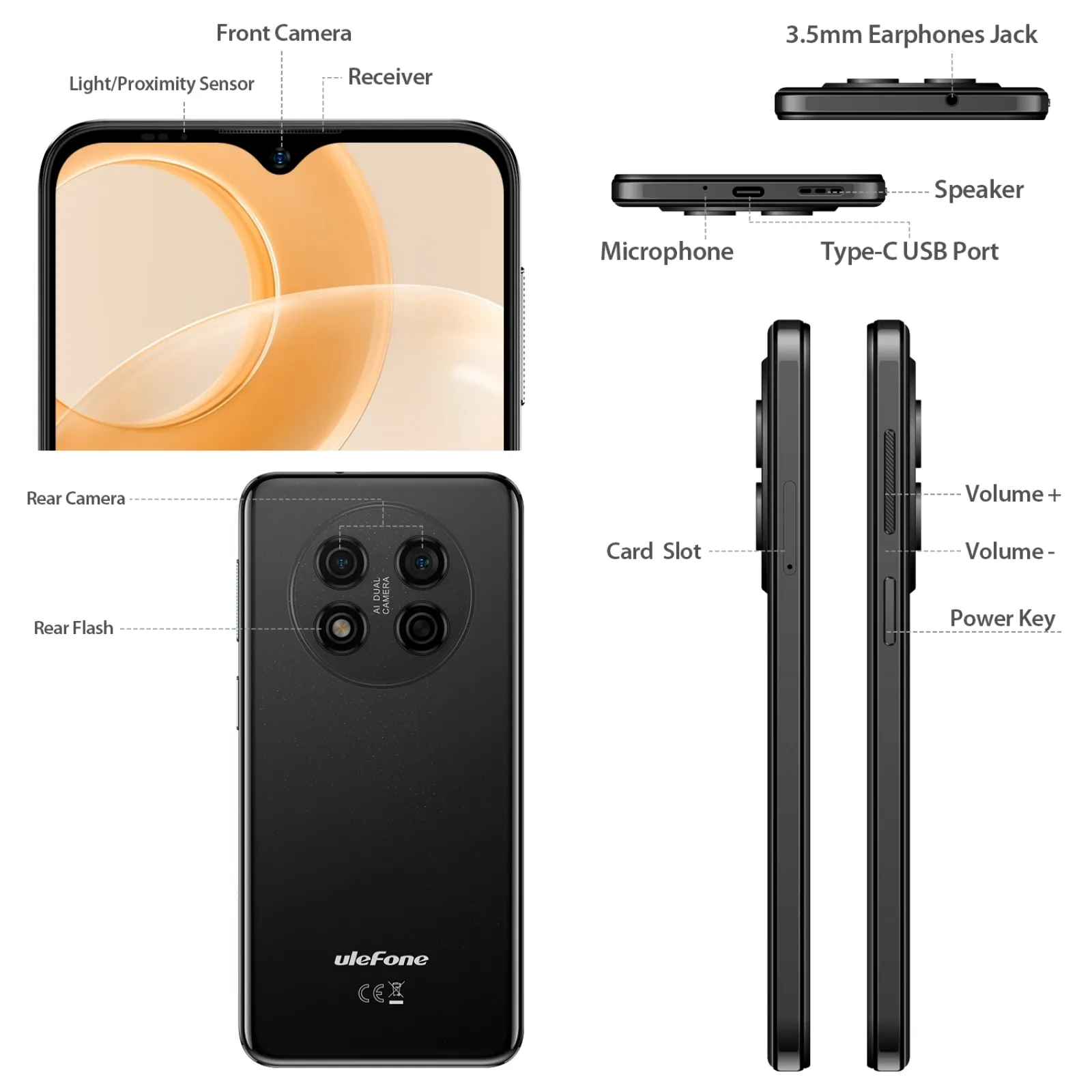 Ulefone Note 15: 2GB+32GB, 6.22 HD+ Display, 8MP Camera, 4000mAh ...