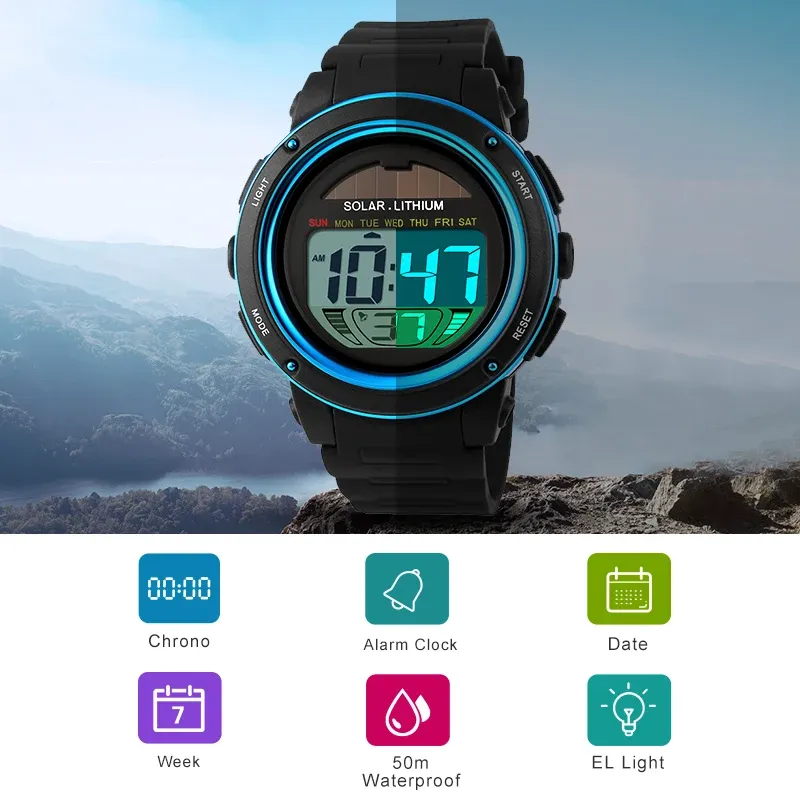 SKMEI Men's Outdoor Digital Chronograph Sport...