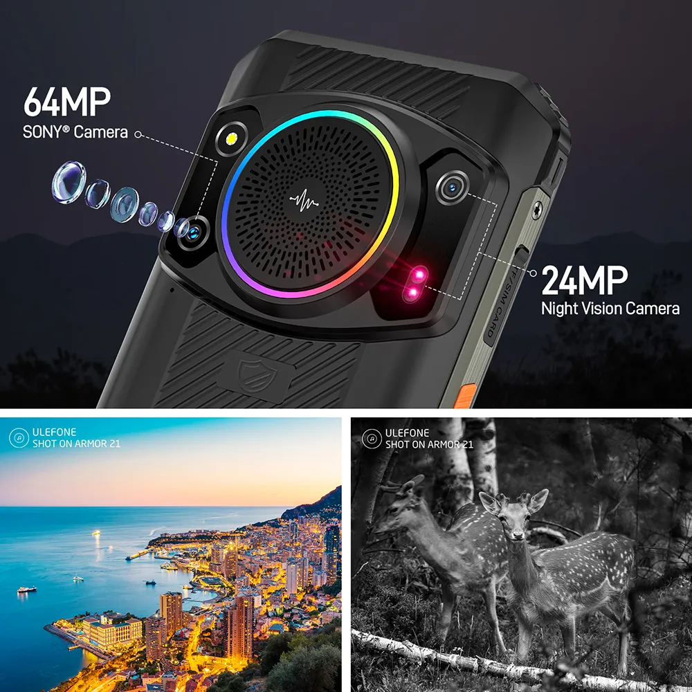 Rugged Phone Ulefone Armor 21: 16GB RAM, 256GB ROM, Android 13, 64MP ...