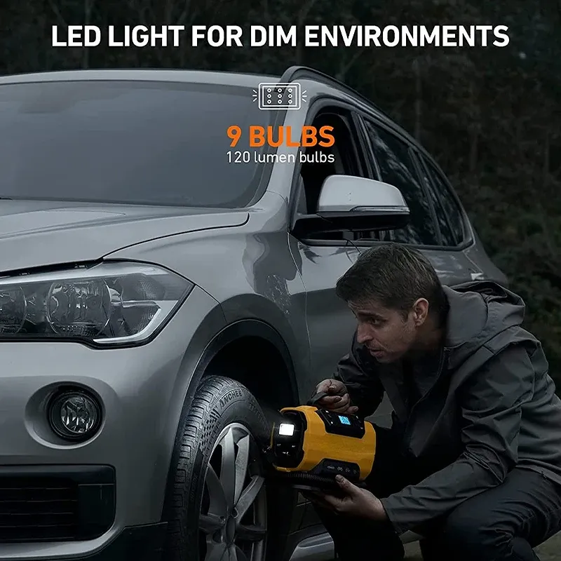 EAFC Electric Air Pump Car Tire Inflator 110V 230V AC/DC High Power ...