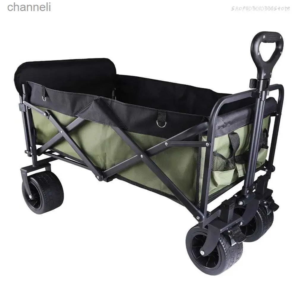 Large Capacity Folding Wagon Trolley For Outdoor Camping, Shopping, And ...