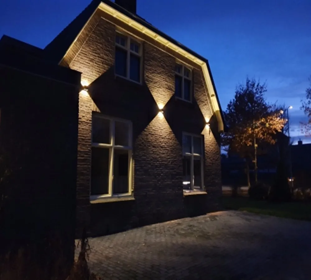 Square 6W 12W LED Aluminum Indoor Outdoor Wall Lamp Sconce AC85-265V ...