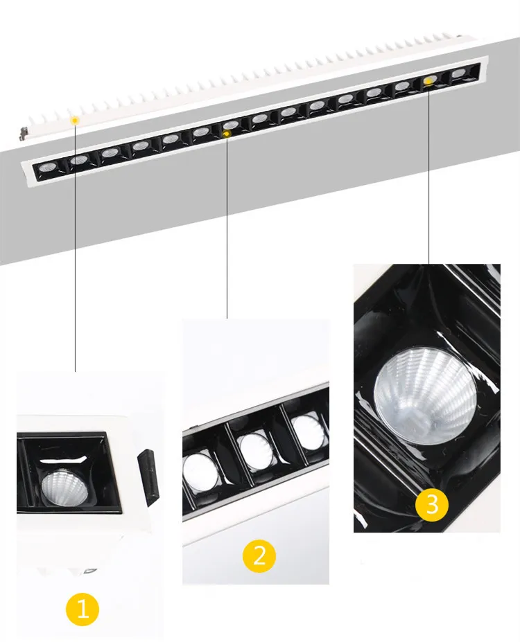 Tuya Intelligent dimming embedded anti-glare grille LED strip light ...