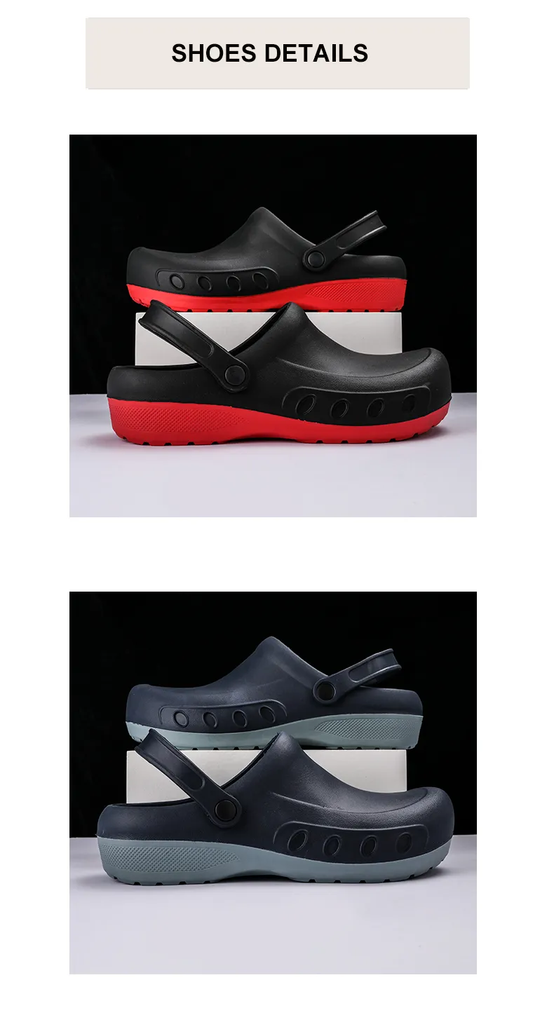Non Slip Waterproof Kitchen Shoes: Comfortable Chef Clogs for Men - Big ...