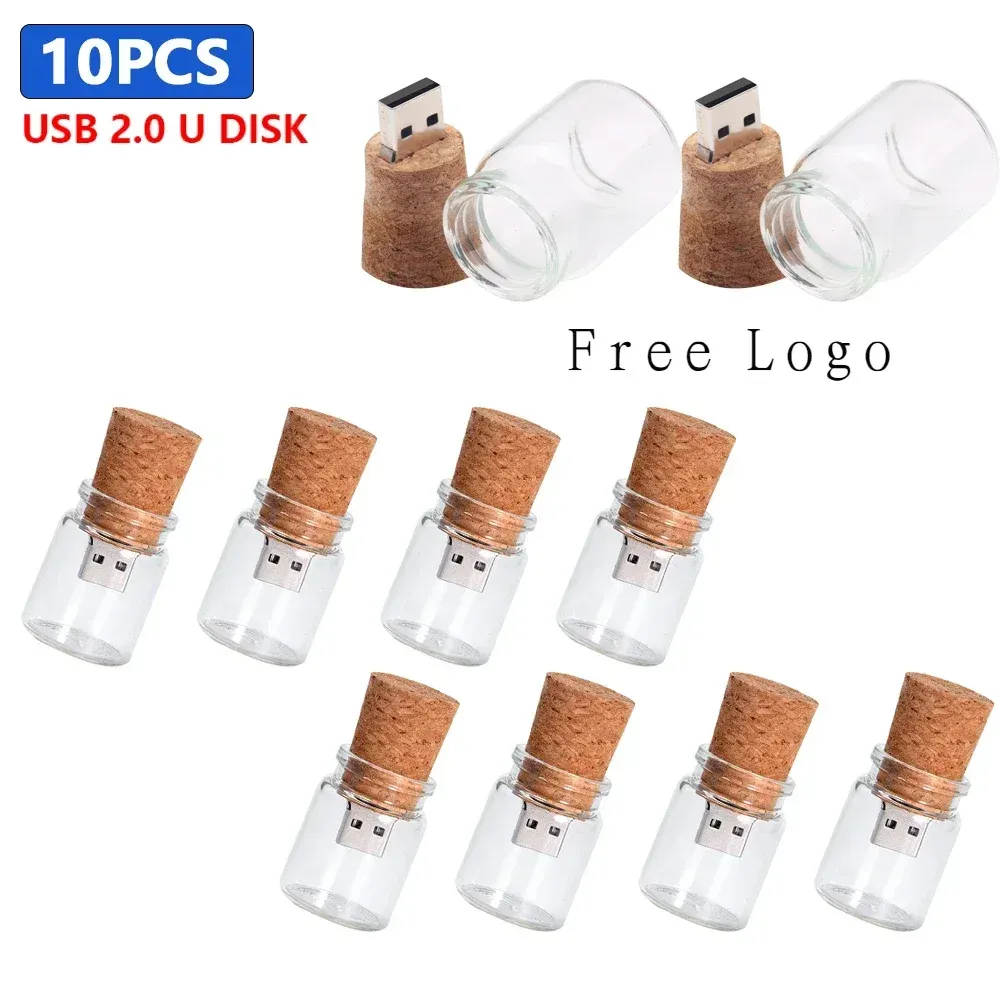 DHgate.com:10Pcs Unique Corked Glass USB Flash Drive for Weddings 4GB ...