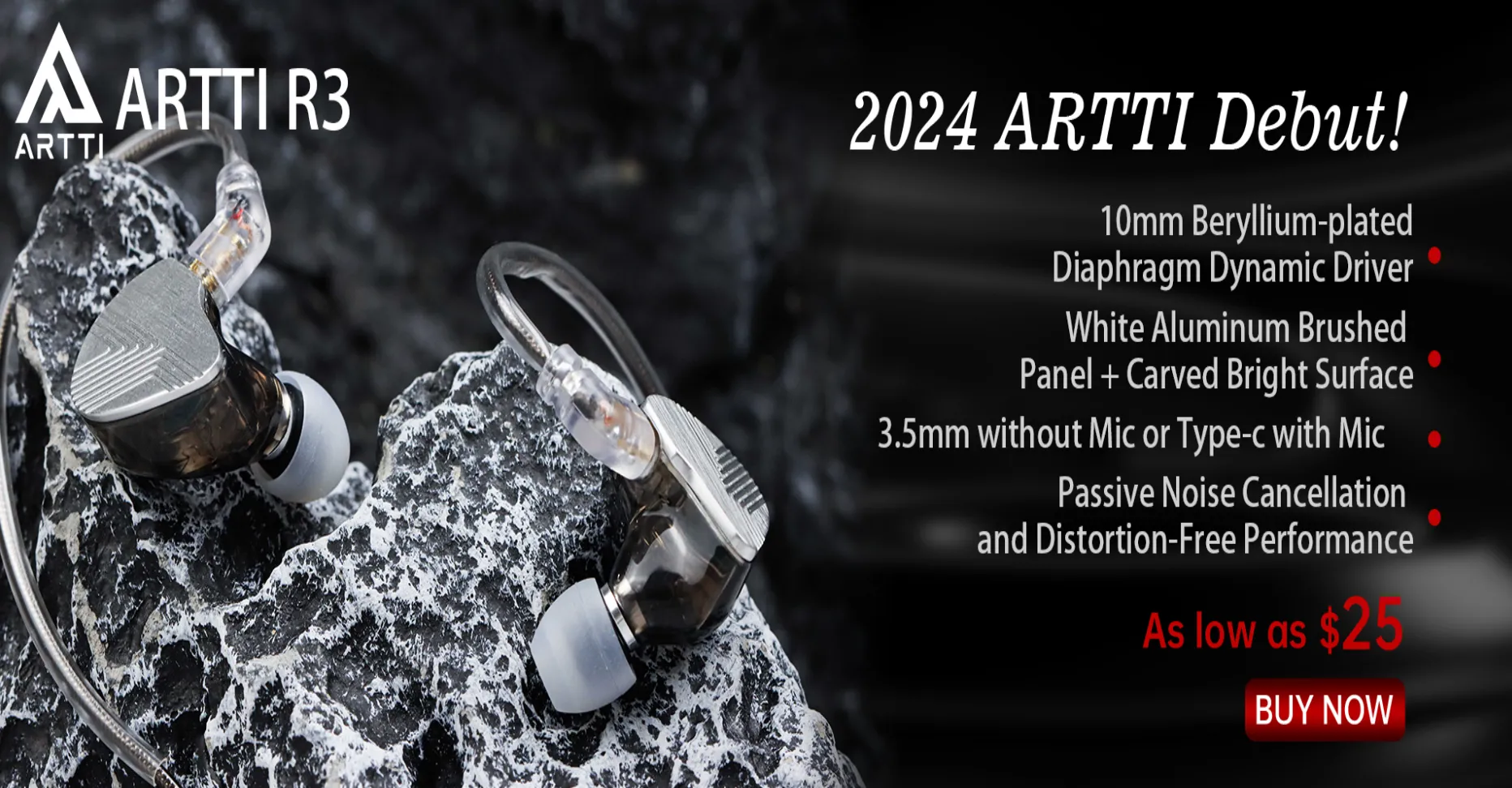 QoA Gimlet HiFi Earphone Wired In Ear Monitor with 10mm Dynamic Driver ...