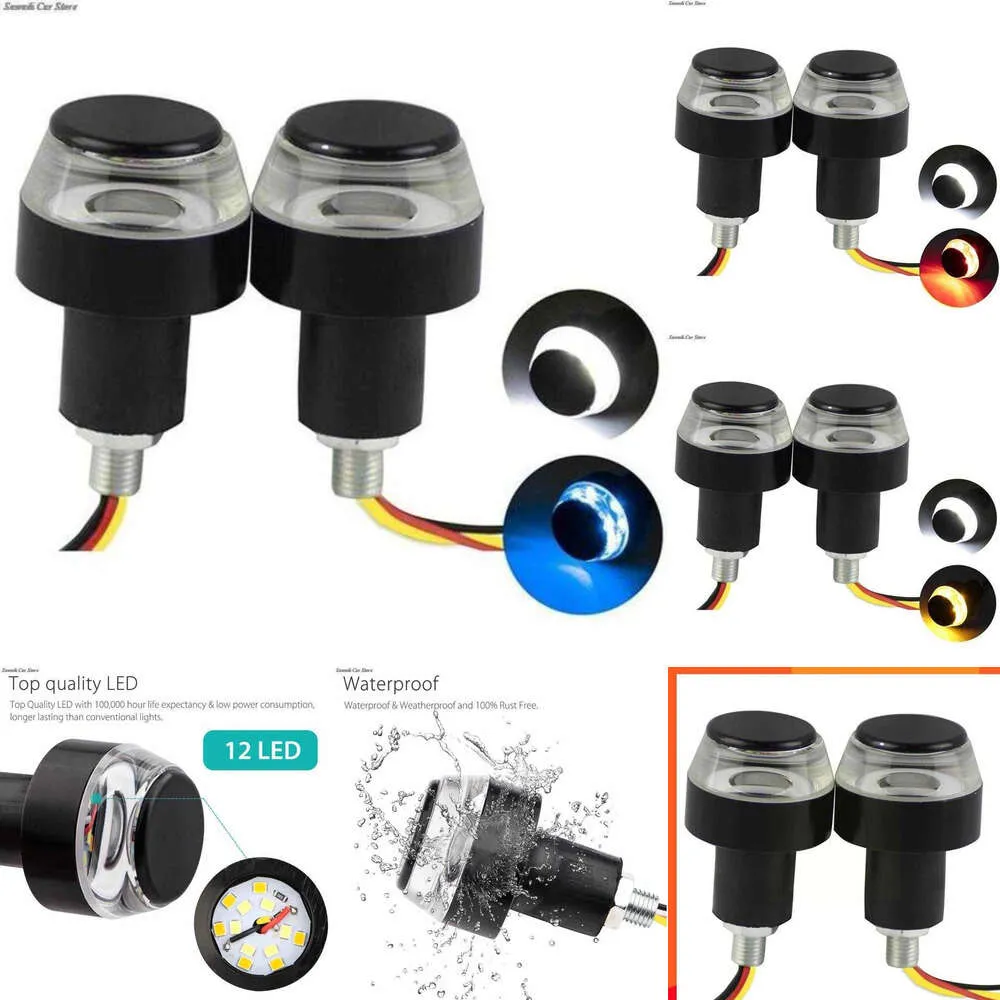 DHgate.com:2024 New Motorcycle LED Handlebar End Turn Signal Light ...
