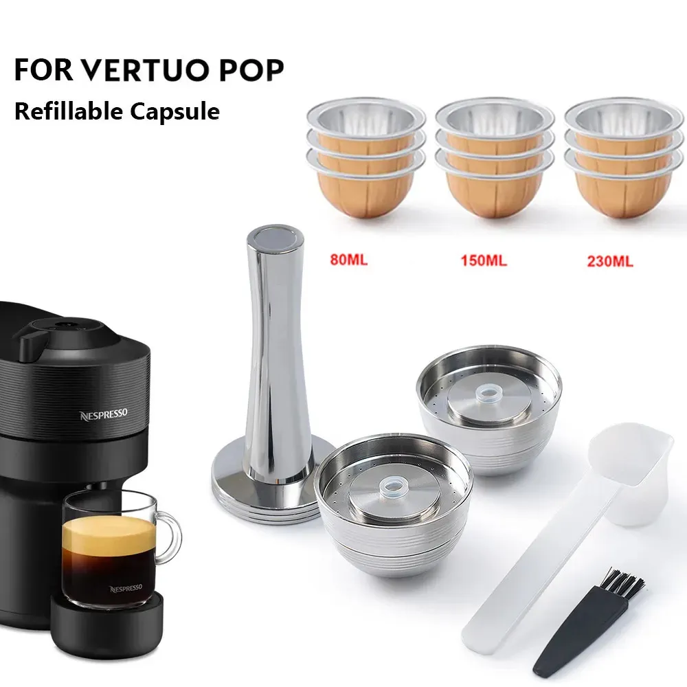 Vertuo Reusable Coffee Pods - Stainless Steel Refillable Capsule for ...