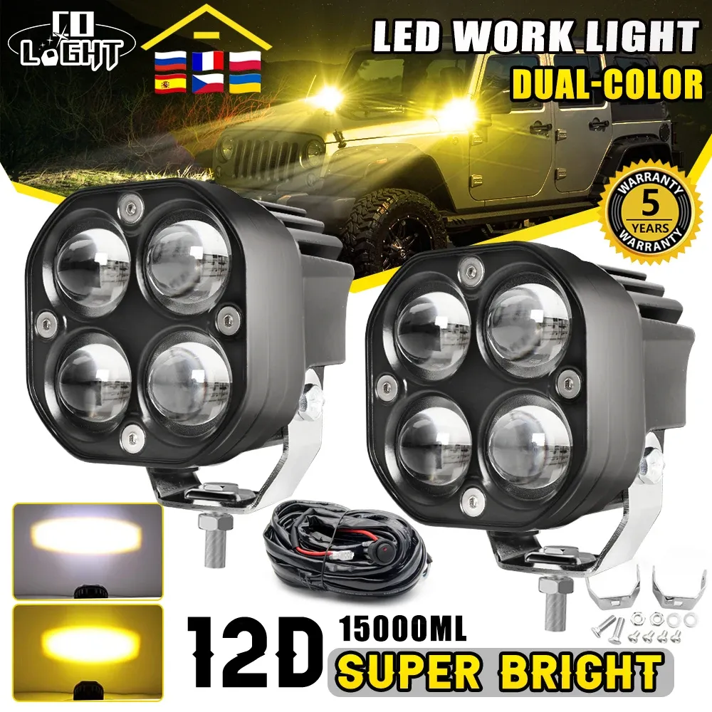 DHgate.com:High Power 12D 15000LM Car LED Work Light for Vehicles, with ...