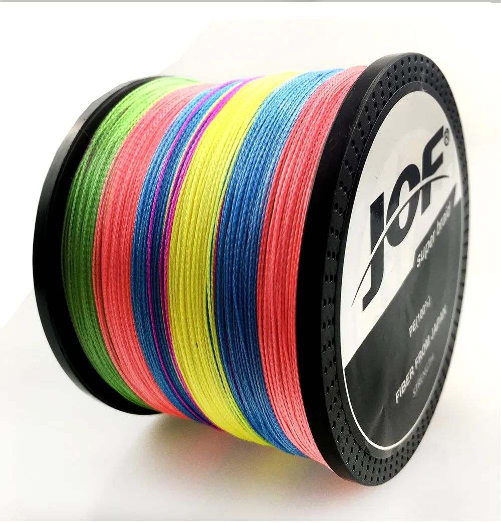 JOF PE Braided Fishing Lines 4 Strand Multifilament Fiber Strong 1000M ...