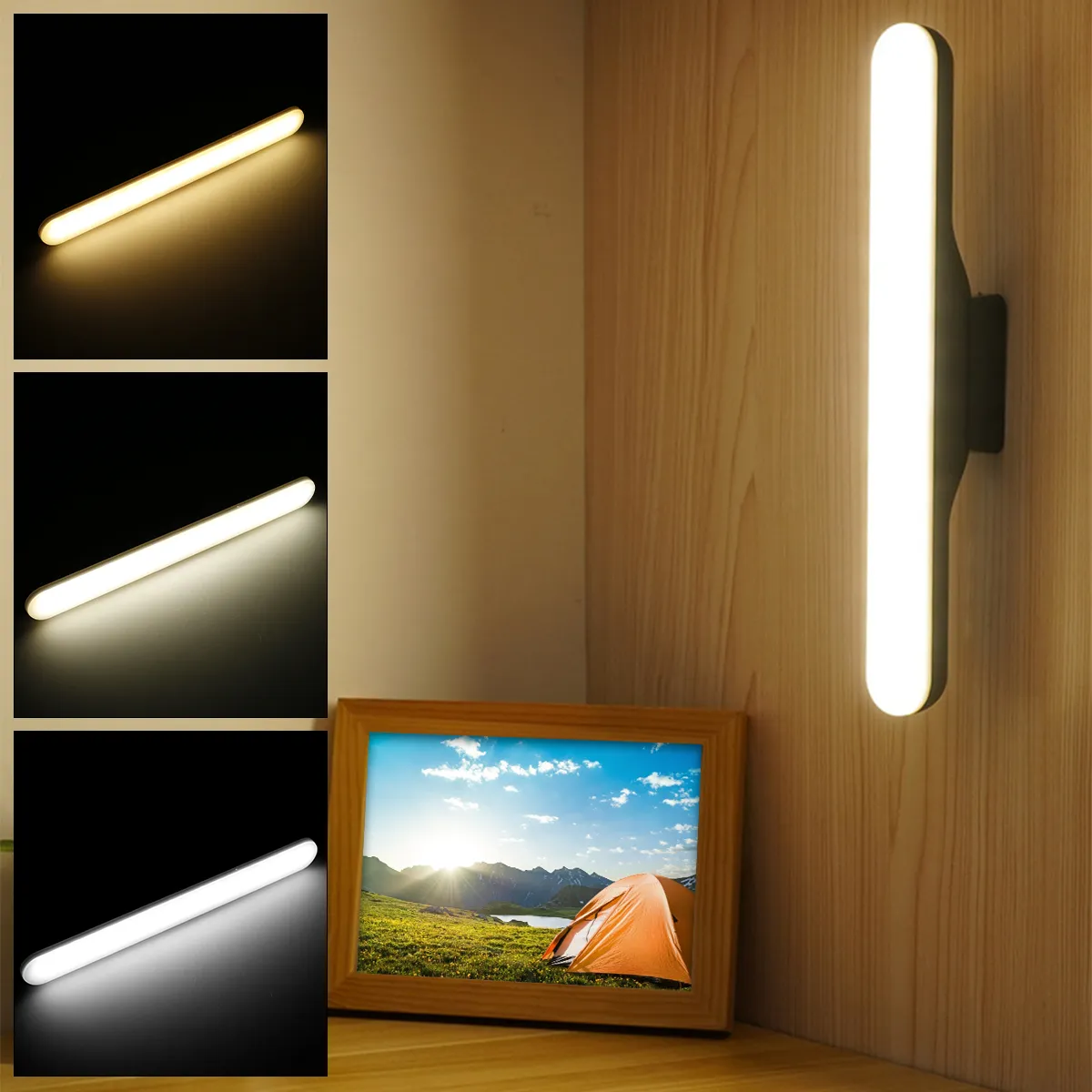 DHgate.com:Touch-On 3-Color Dimmable LED Reading Light Bar, USB ...