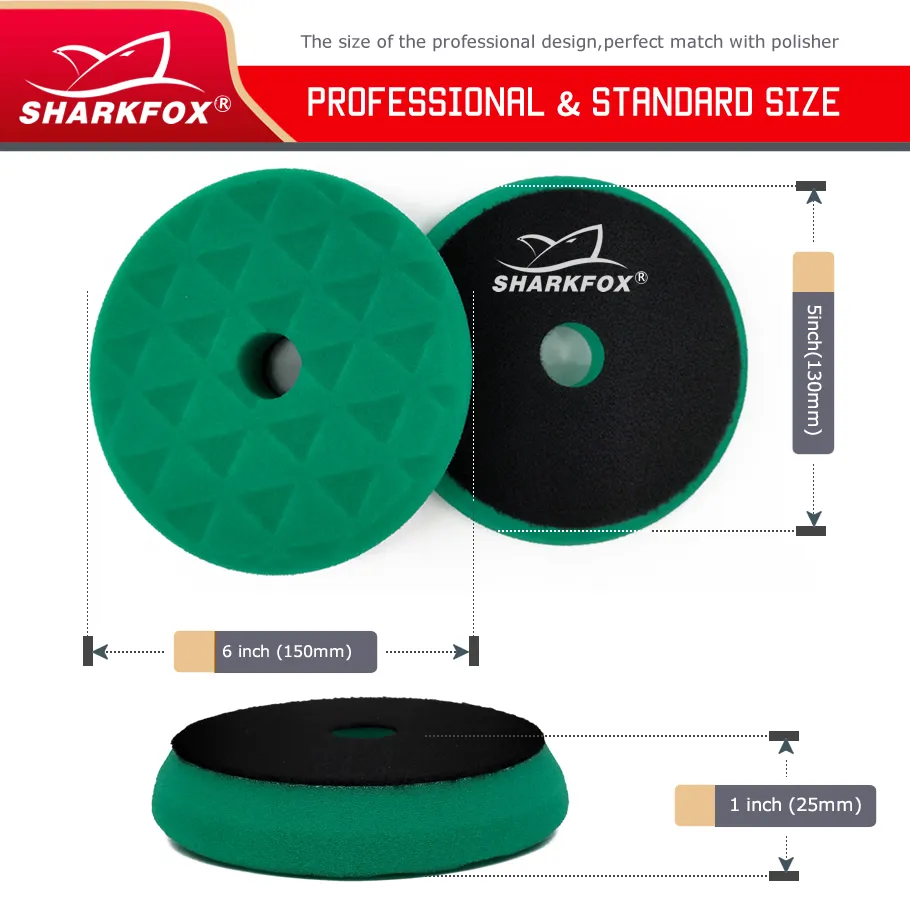 5-Piece Car Polishing Pad Set - Mixed Color Sponge Buffing Kit for DA ...