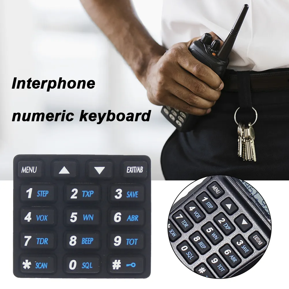Silicone Numeric Keypad Replacement Parts for Baofeng UV-82 UV-82HP ...