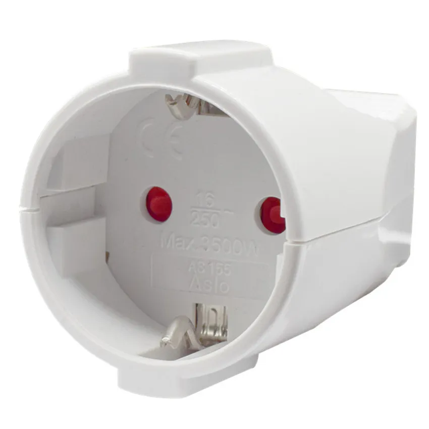 European Power Plug Adapter White EU 16A UPS PDU Grounded Assemble Dock ...