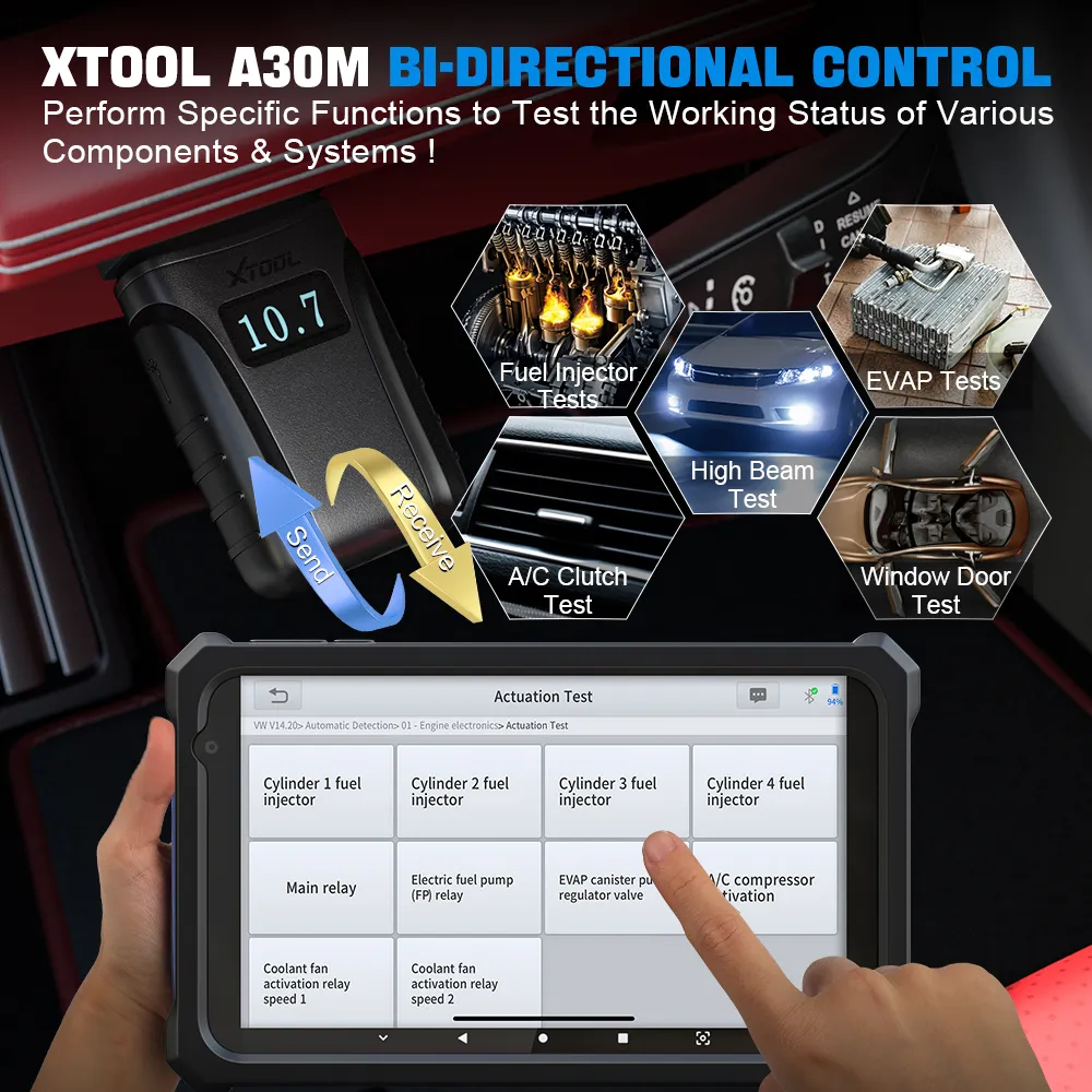 DHgate.com:XTOOL A30M OBD2 Scanner: Ultimate Car Diagnostic Tool with 21 Reset Functions & CANFD ...