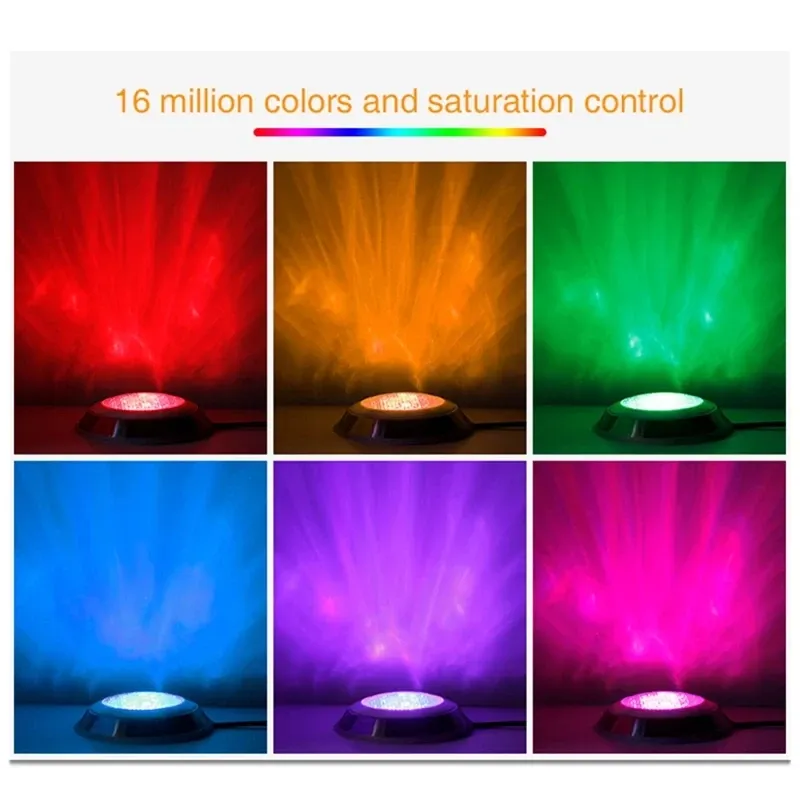 Submersible LED Lights With Remote RGB Waterproof Pool Light, Wall ...