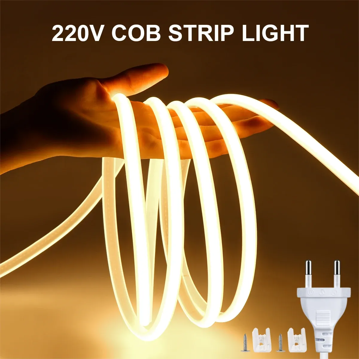 Super Bright COB LED Strip Lights 110V 220V With... From Ddmyperfect ...