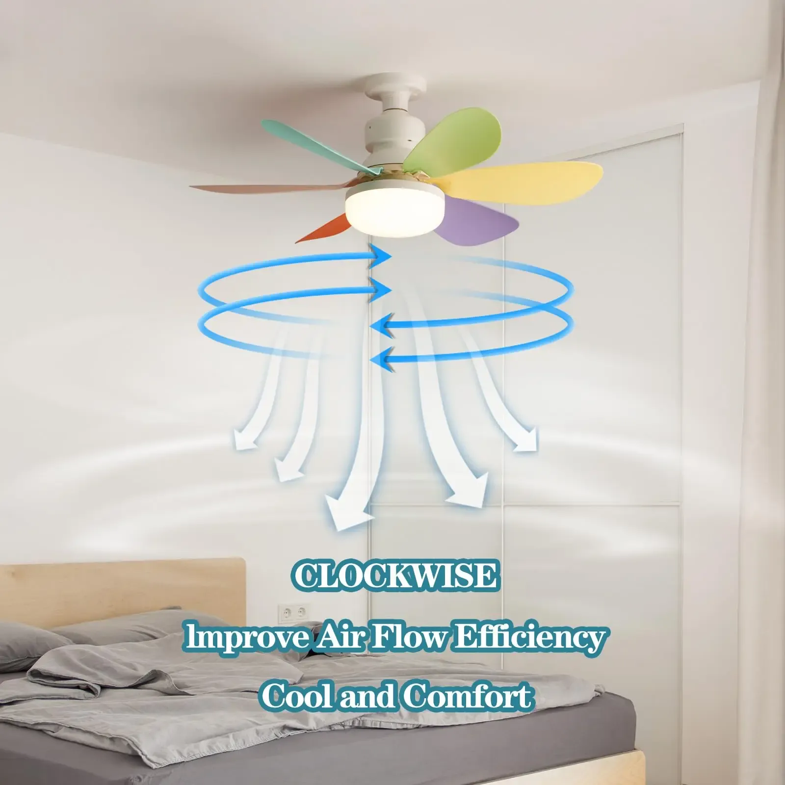 DHgate.com:E27 Ceiling Fan with Light, Silent Electric Fan Ceiling Lamp ...