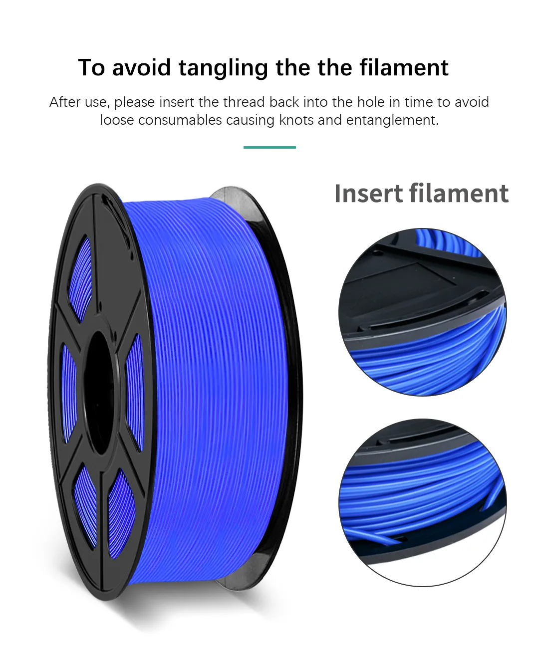 SUNLU PLA 3D Filament 1KG 1.75MM +/ 0.02MM No Bubble Arranged Neatly ...