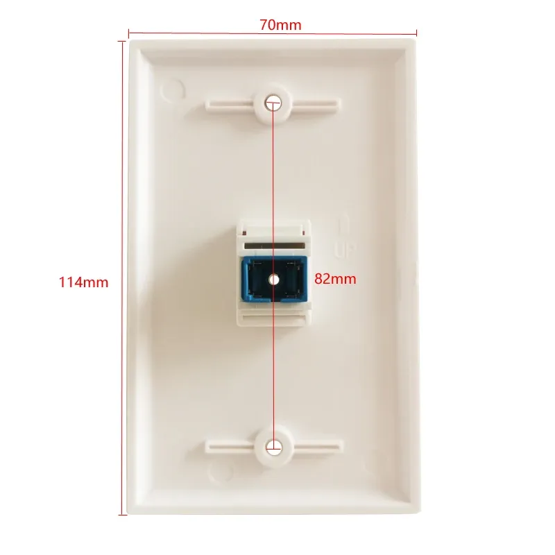 One Port SC Optical UPC Socket Adapter with Standard US Faceplate Panel ...