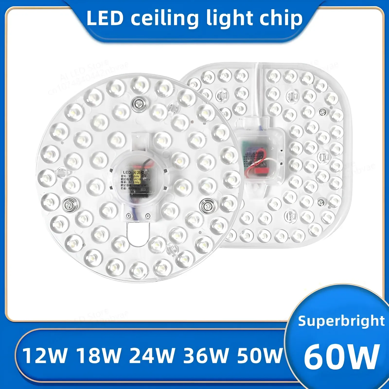 LED Ceiling Panel Downlight: Dimmable Round / Square Ring Light for ...