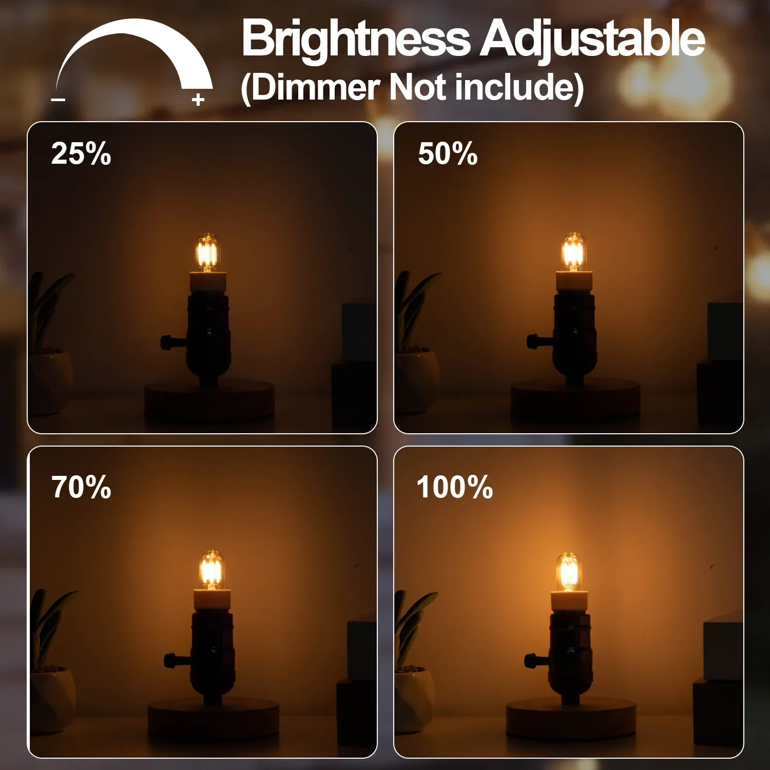 DHgate.com:Dimmable Vintage Straight Filament LED Bulb, E14/E12, 2W ...