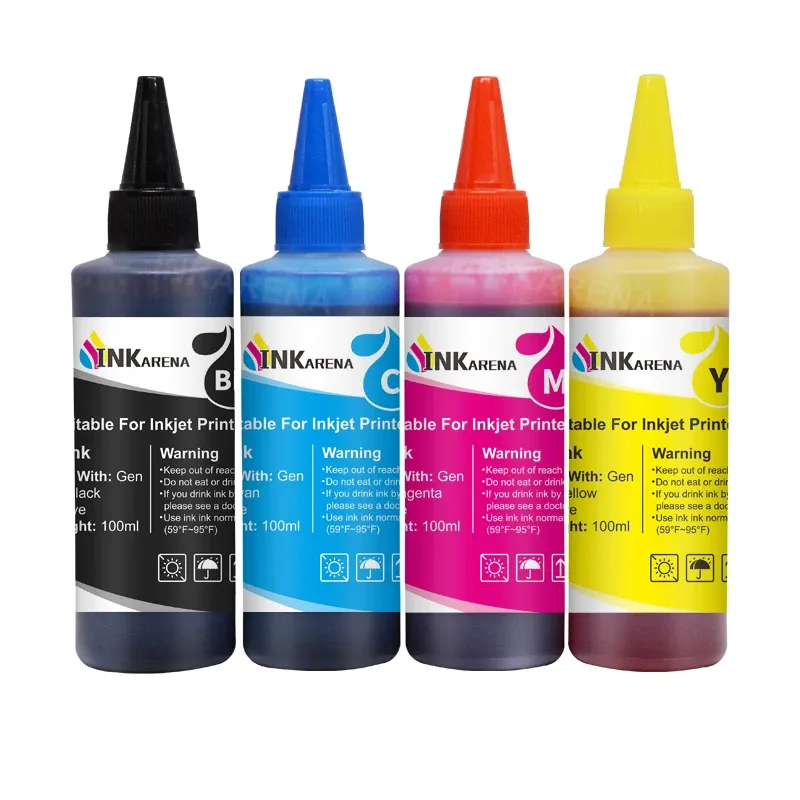 INKARENA 100ml Printer Ink Refill Kit for HP 21 22 301 302 304 121 122 ...