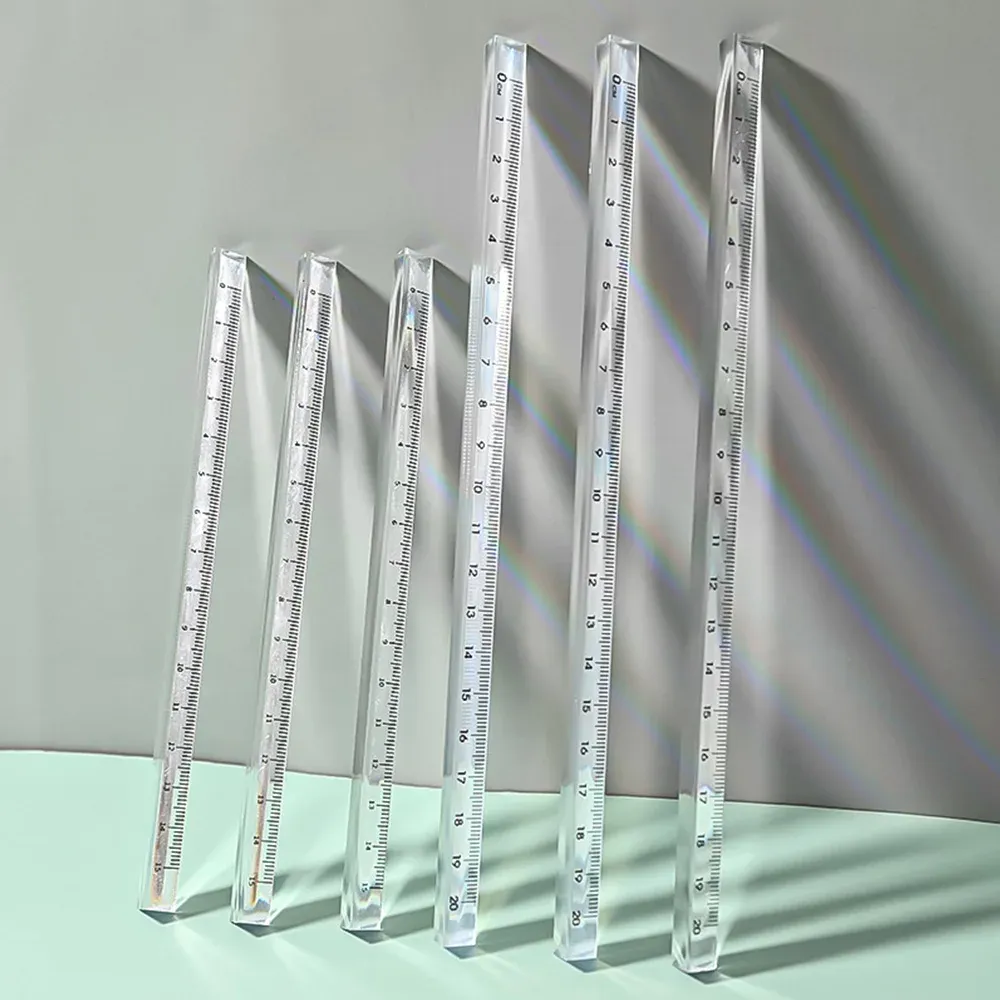 QT285 Plastic Triangle Ruler Transparent Geometry Drawing Tool, Paper ...