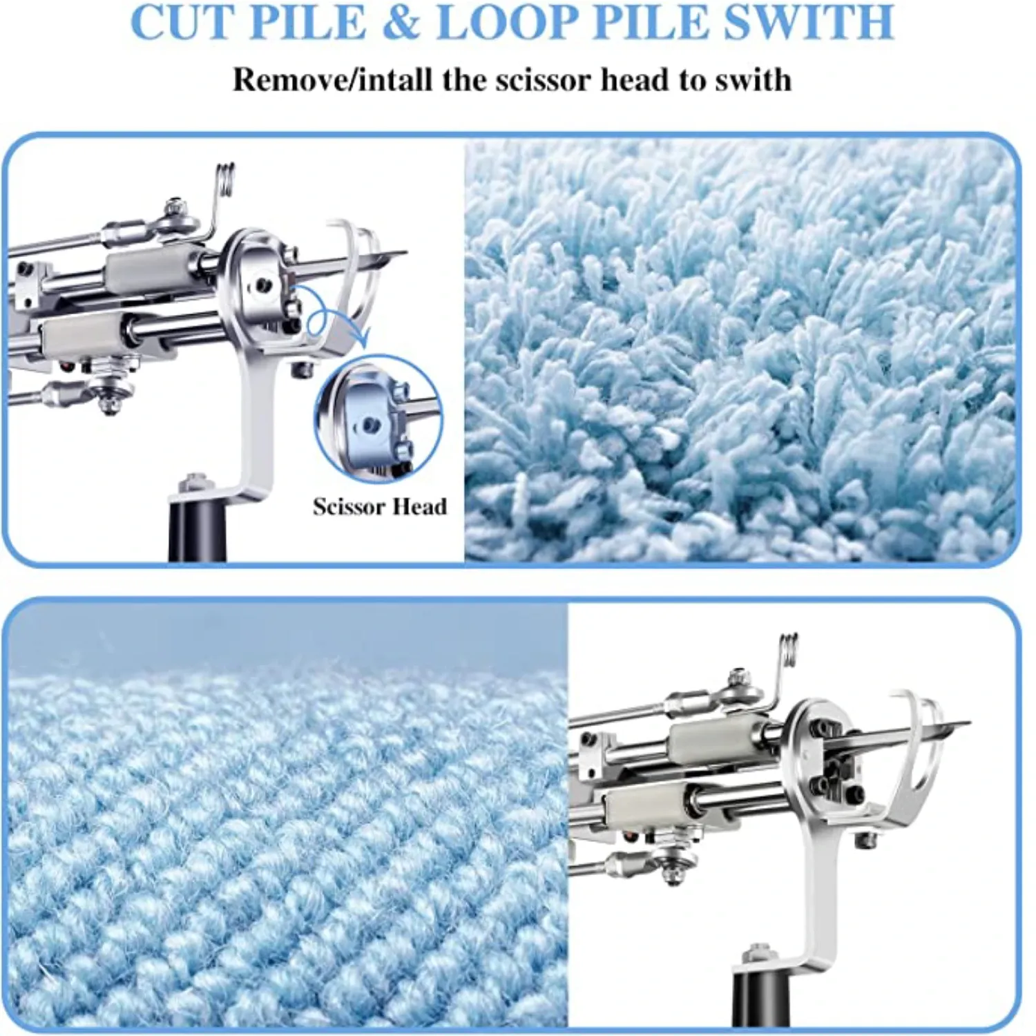 2 In 1 Electric Rug Making Tool: Adjustable Speed Carpet Tufting Gun ...