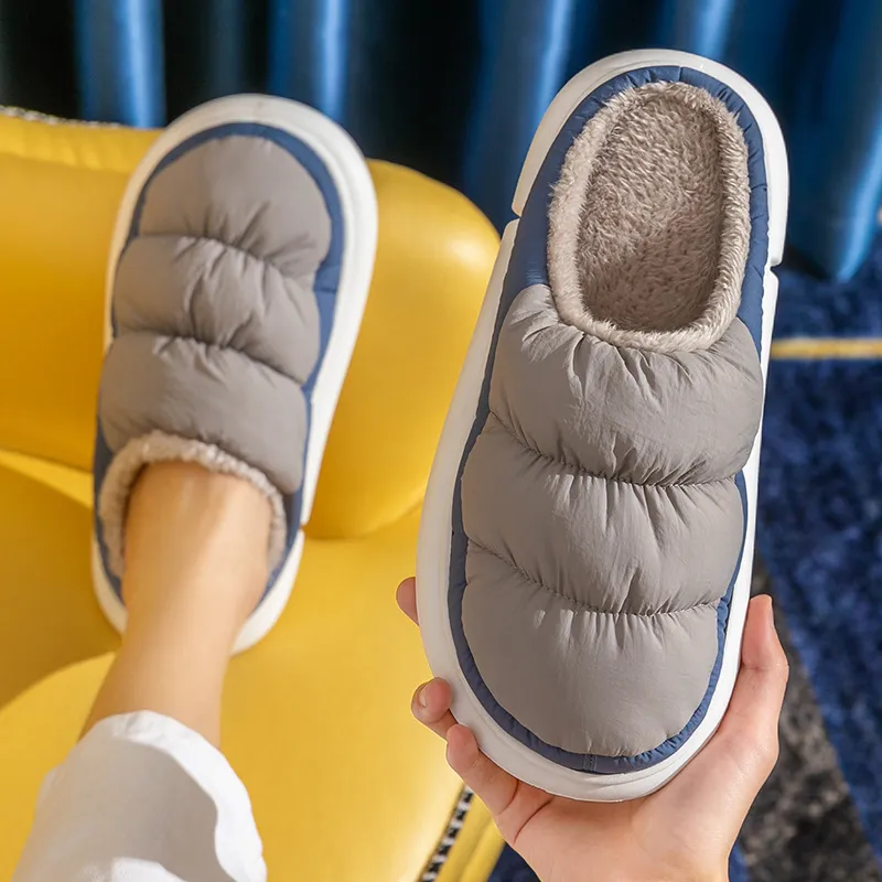 Warm Plush Waterproof Slippers - Women & Men Winter Indoor Outdoor ...