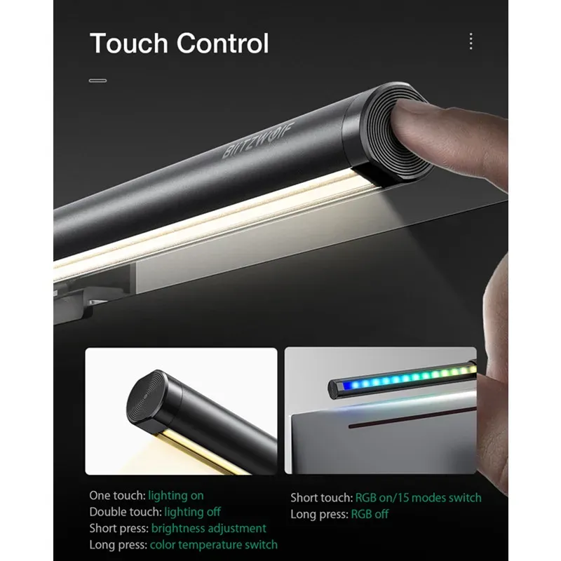Dimmable LED Desk Lamp with Eye-Care Tech for Computer Monitor Screen ...