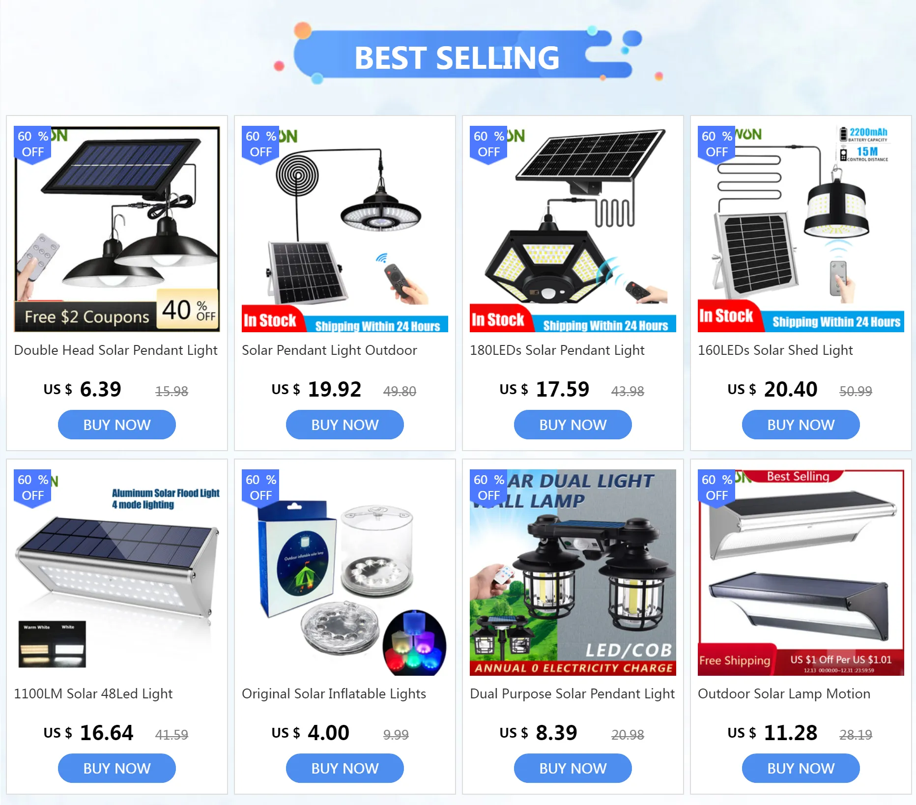 DHgate.com:Solar-Powered Smart Street Lights: 168COB Waterproof Outdoor ...