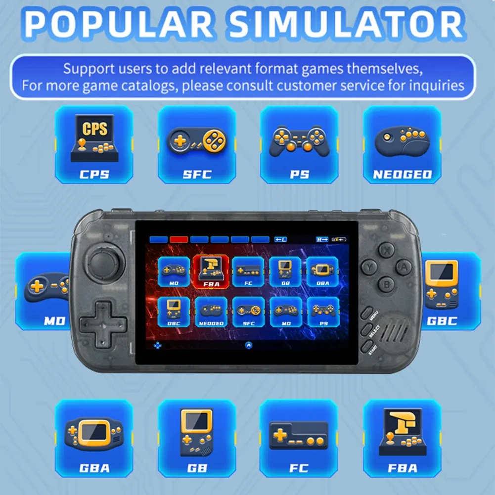 POWKIDDY X39 Pro Handheld Game Console With 4000+ Games 4.5 Inch Screen ...