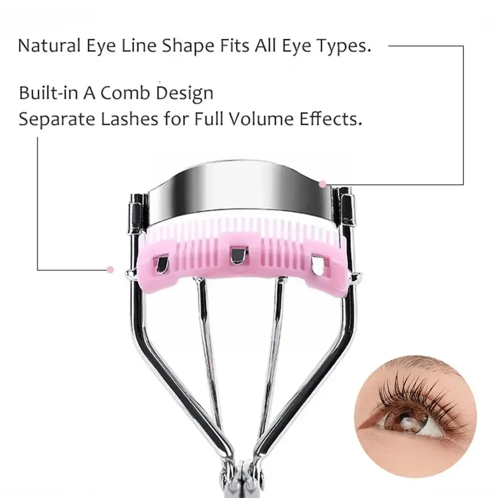 Lady Professional Eyelash Curler With Comb Tweezers Curling Tool ...