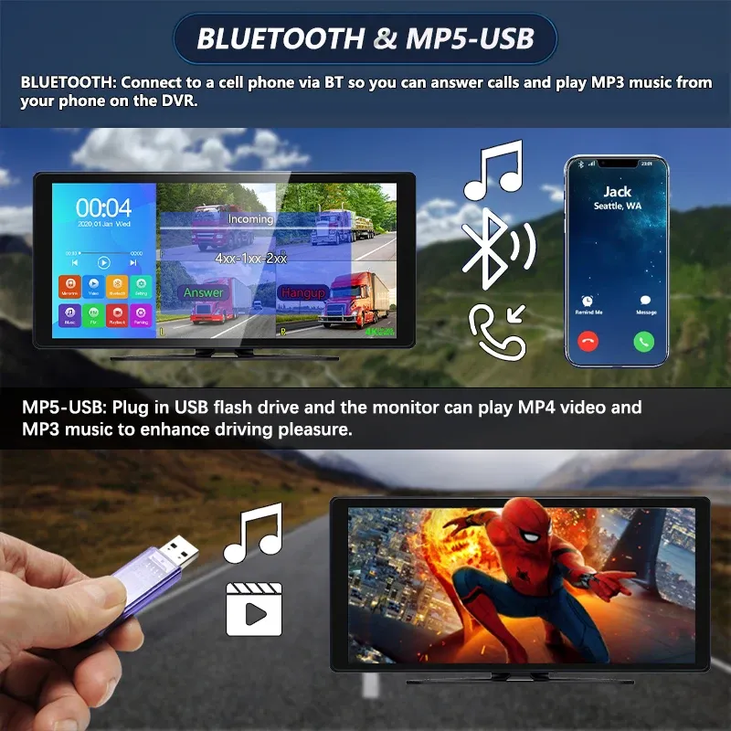 36 Inch 4 Channel Vehicle DVR System For Trucks, Buses & Trailers ...