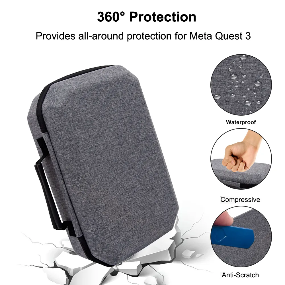 2024EVA Hard Case For Meta Quest 3 VR Headset And Controllers, Portable ...