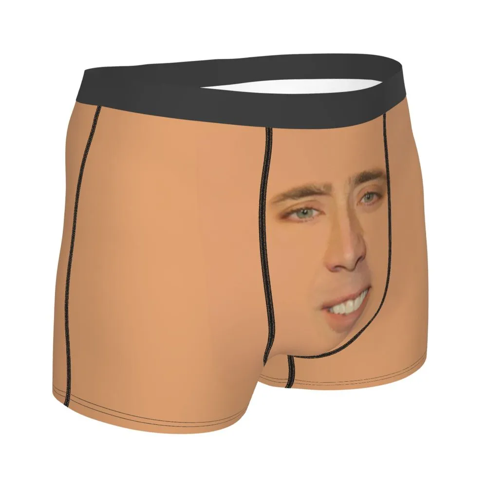 Breathable Nicolas Cage Full Face Boxer Briefs For Men Sexy And Funny ...